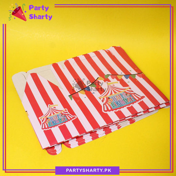 Circus and Carnival Theme Goody Boxes Pack of 10 For Theme Birthday De ...