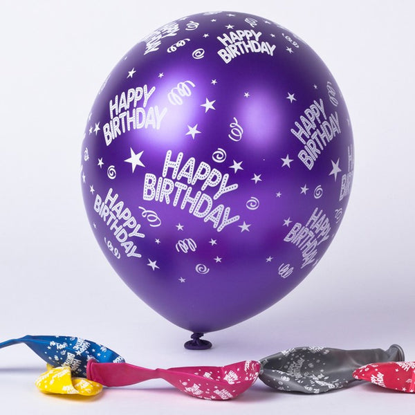 Happy Birthday Latex Balloons for Decorations Pack of 25 – Party Sharty