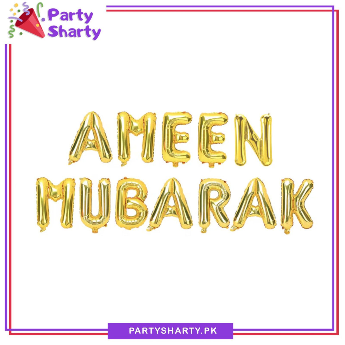 Ameen Mubarak Foil Banner for Ameen Theme Celebration & Decoration ...