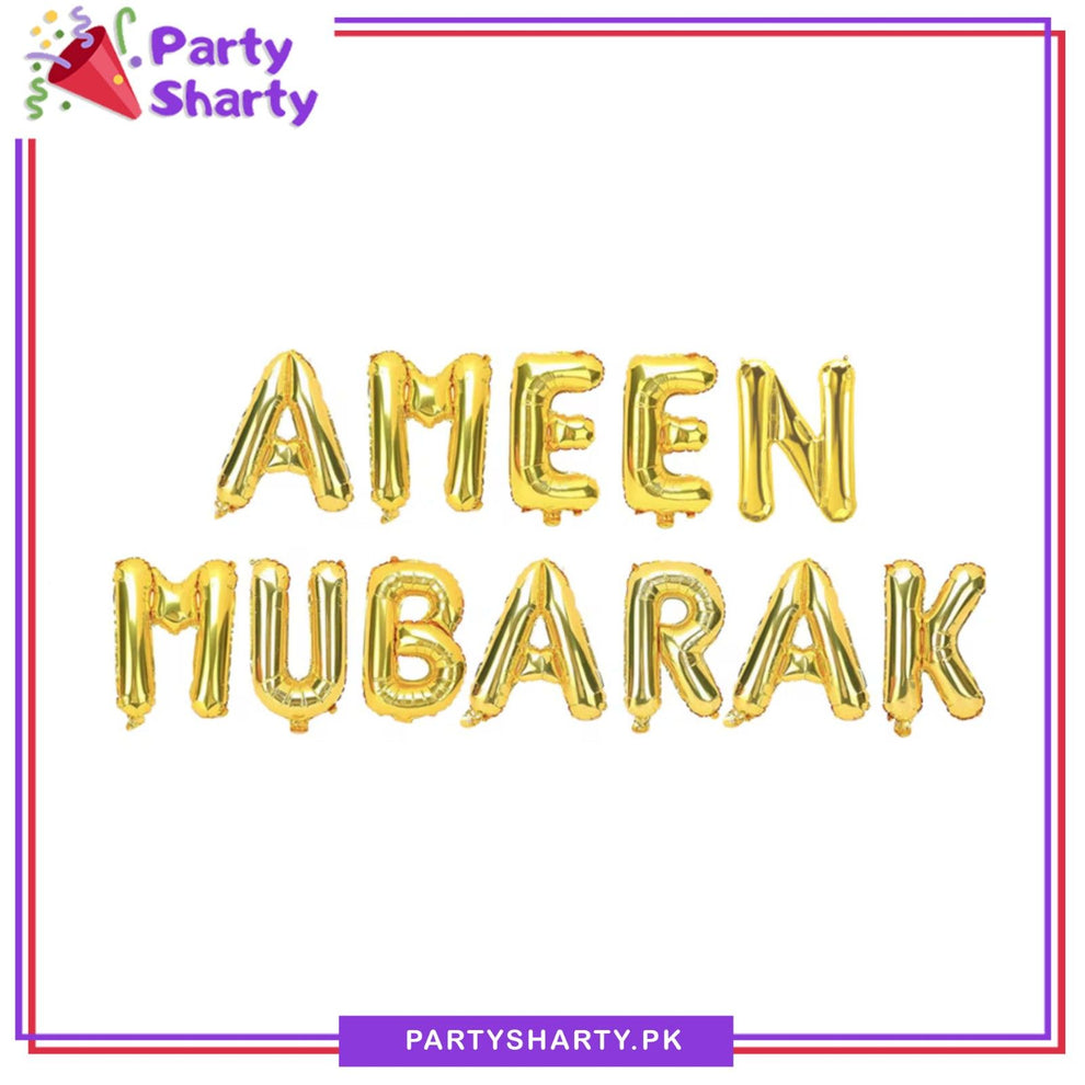 Ameen Mubarak Foil Banner for Ameen Theme Celebration & Decoration ...