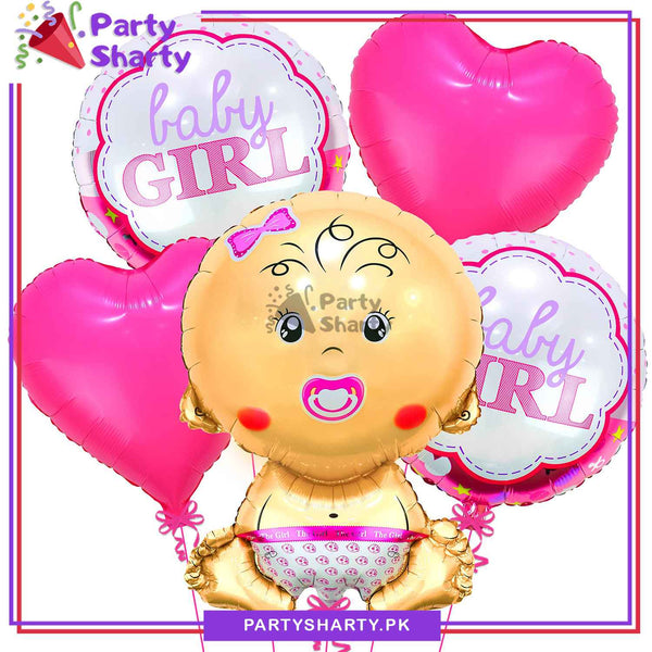 Baby Shaped Foil Balloon Set (Boy / Girl) Foil Balloons for Baby Showe ...