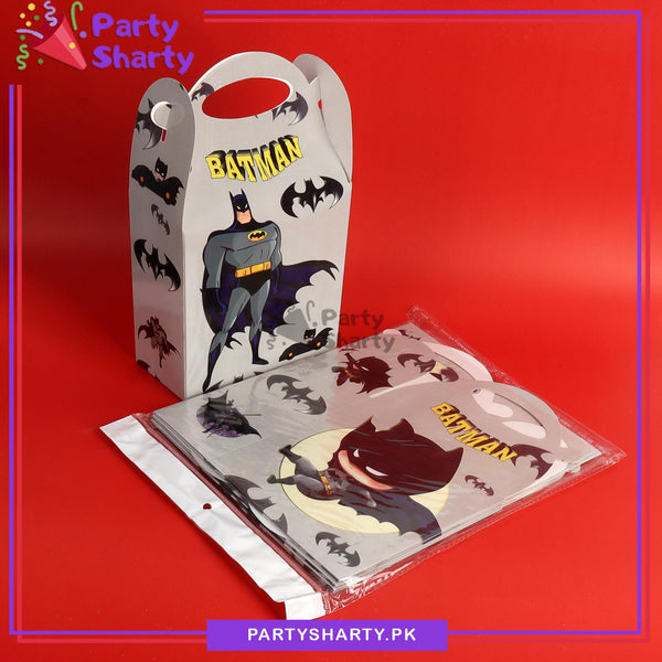 Batman Theme Goody Boxes Pack of 6 For Theme Birthday Decoration and C ...