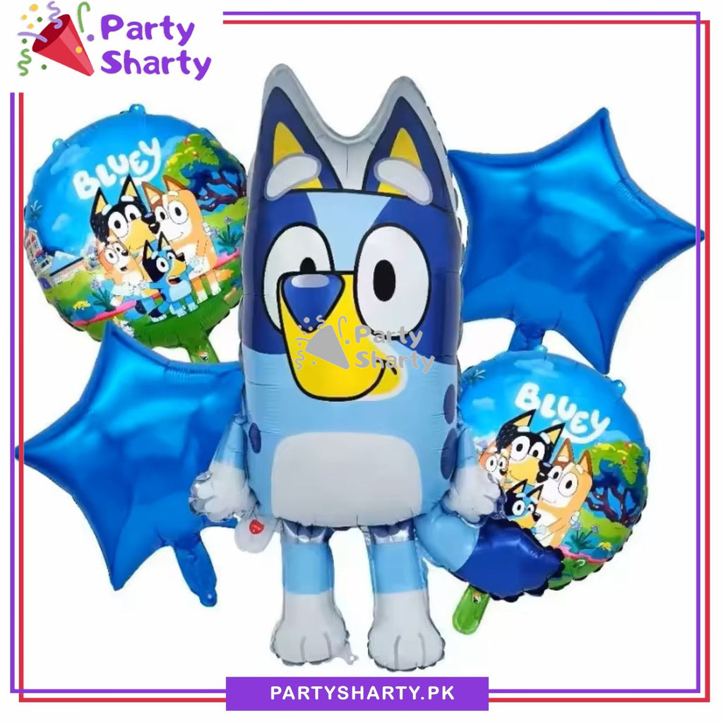 Bluey Character Shaped Foil Balloons For Bluey Theme Party Decoration ...