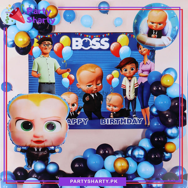 Boss Baby Happy Birthday Cartoon Theme Set for Theme Based Birthday De ...
