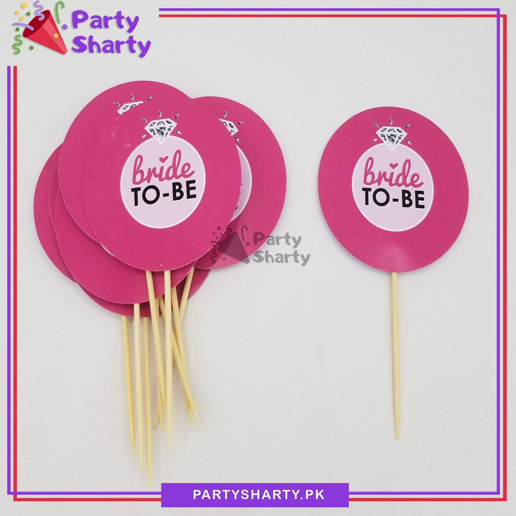 Bride To Be Theme Cup Cake Topper For Bride To Be Birthday Theme Party ...