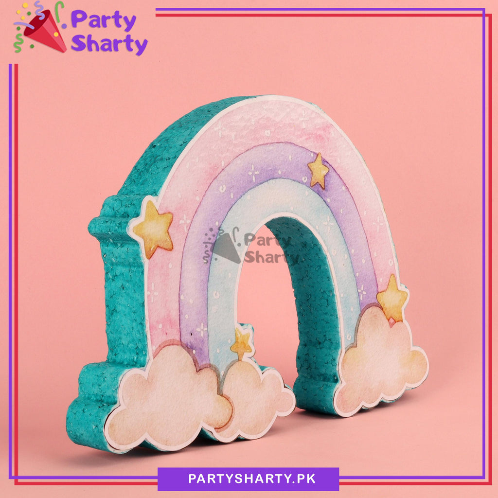 Cloud & Rainbow Shaped Thermocol Standee For Birthday & Baby Shower De ...