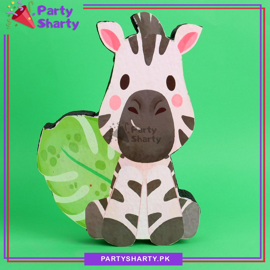 Cute Zebra Character Thermocol Standee For Jungle / Safari Theme Based ...