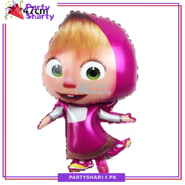 D-2 Masha Theme Foil Balloon For Masha & The Bear Theme Birthday Party ...