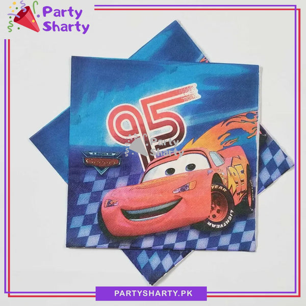 D-2 Lightning McQueen Car Theme Napkins For Theme Based Birthday Party ...