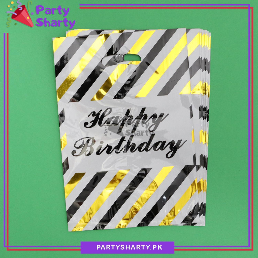Happy Birthday Strips Design Goody Bags for Birthday Party Decoration ...