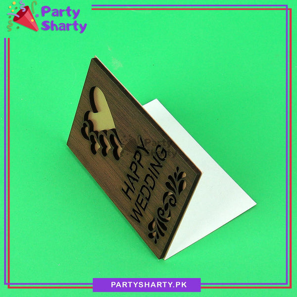 Happy Wedding Heart Shaped Design Wooden Gift Tags Card For Gift Taggi ...