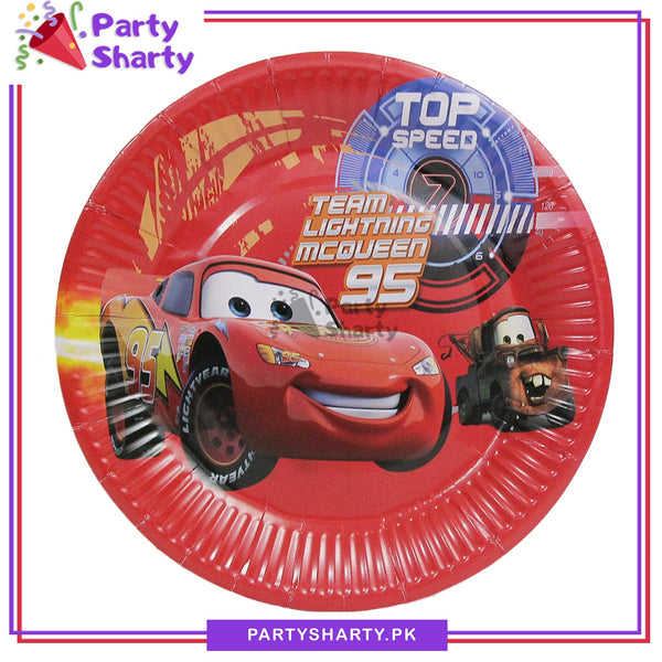 Lightning Mc-Queen Car Theme Party Disposable Paper Plates for Theme P ...