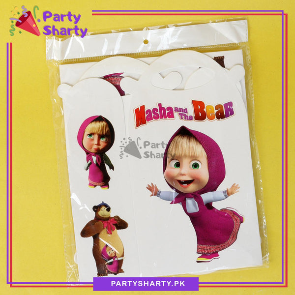 Masha & The Bear Theme Goody Boxes Pack of 6 For Theme Birthday Decora ...