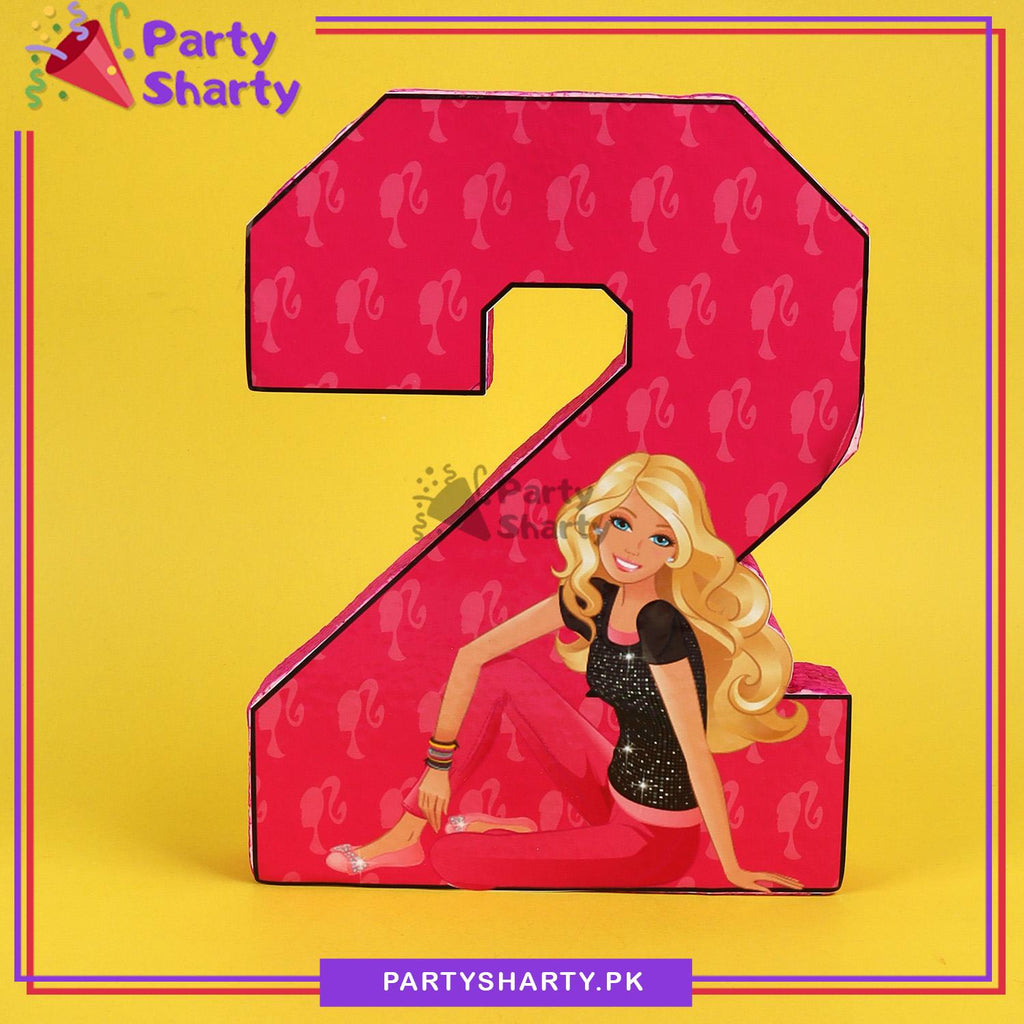 Numeric 2 Thermocol Standee For Barbie Theme Based Second Birthday Cel ...