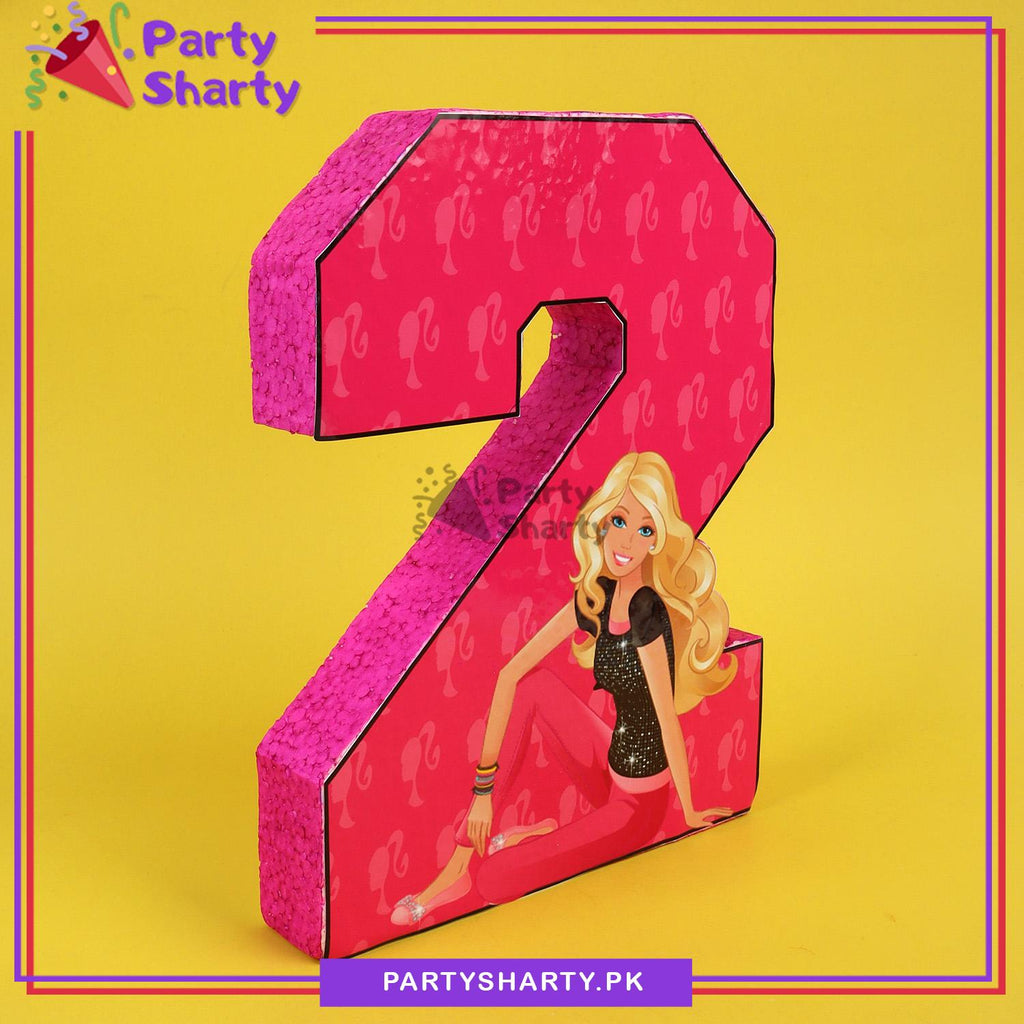 Numeric 2 Thermocol Standee For Barbie Theme Based Second Birthday Cel ...