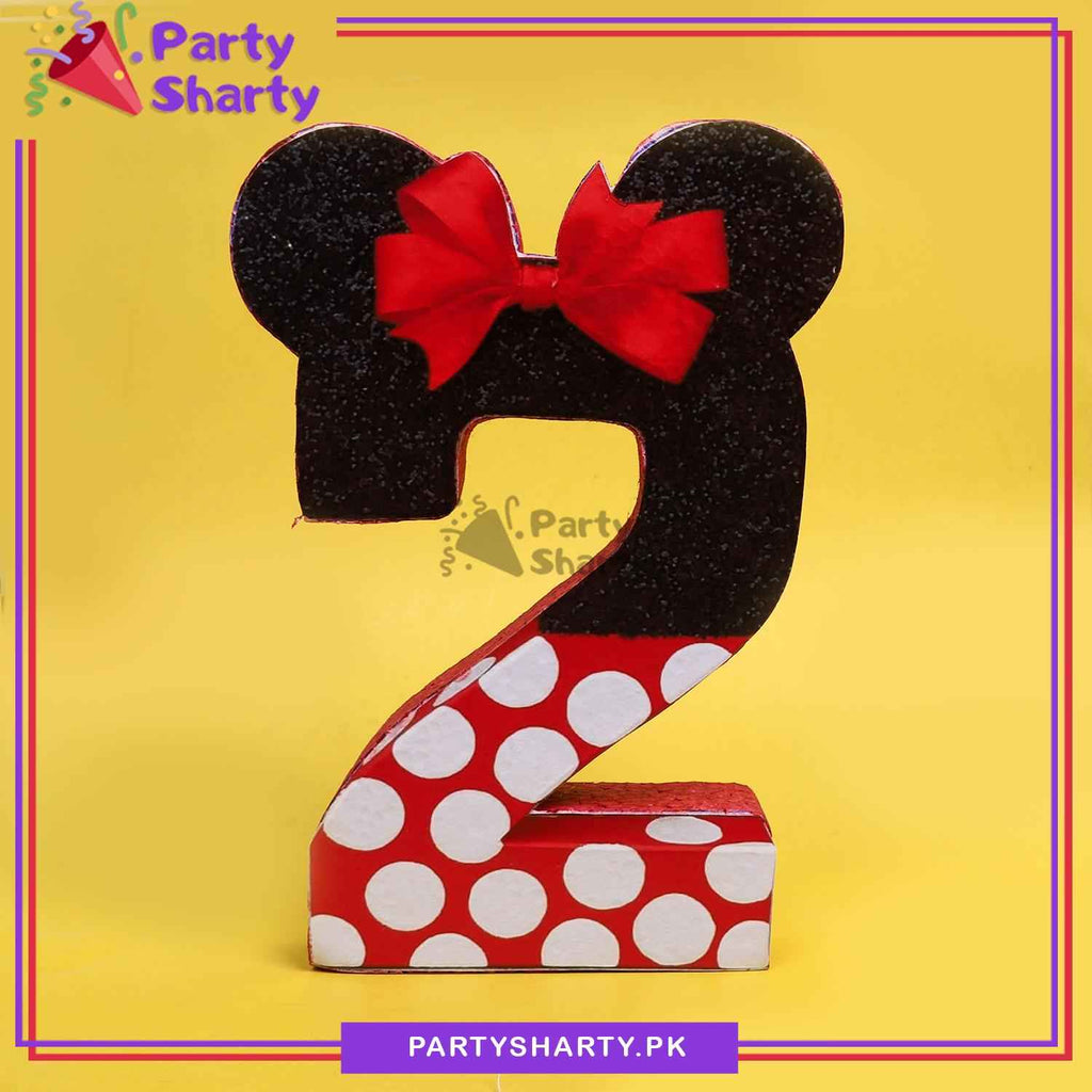 Numeric 2 Thermocol Standee For Minnie Mouse Theme Based Second Birthd ...