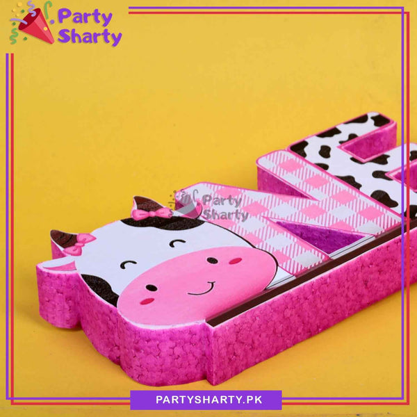 ONE Cow Theme Thermocol Standee For Jungle/Farm Theme Based First Birt ...