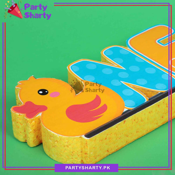 ONE Thermocol Standee For Duck Theme Based First Birthday Celebration ...