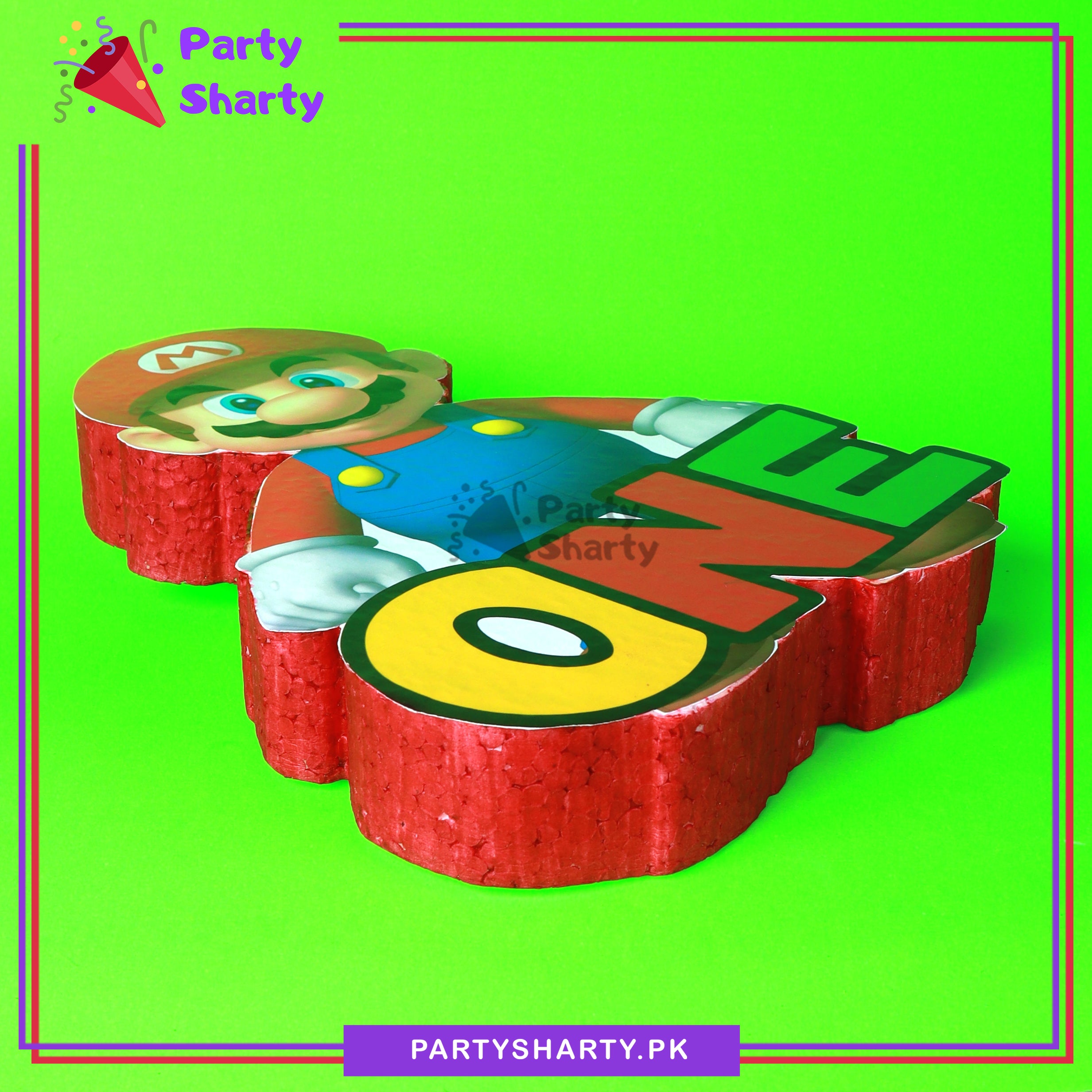 Super Mario ONE Thermocol Standee For Theme Based First Birthday Celeb ...