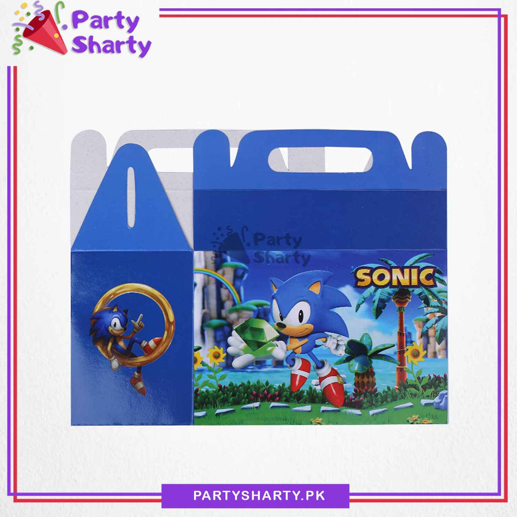 D-1 Sonic Theme Goody Boxes Pack of 10 For Theme Birthday Decoration a ...