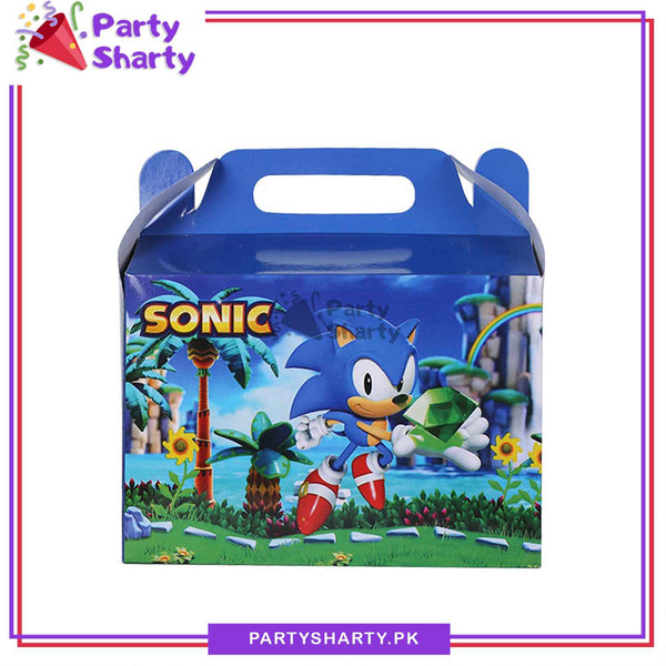 D-1 Sonic Theme Goody Boxes Pack of 10 For Theme Birthday Decoration a ...