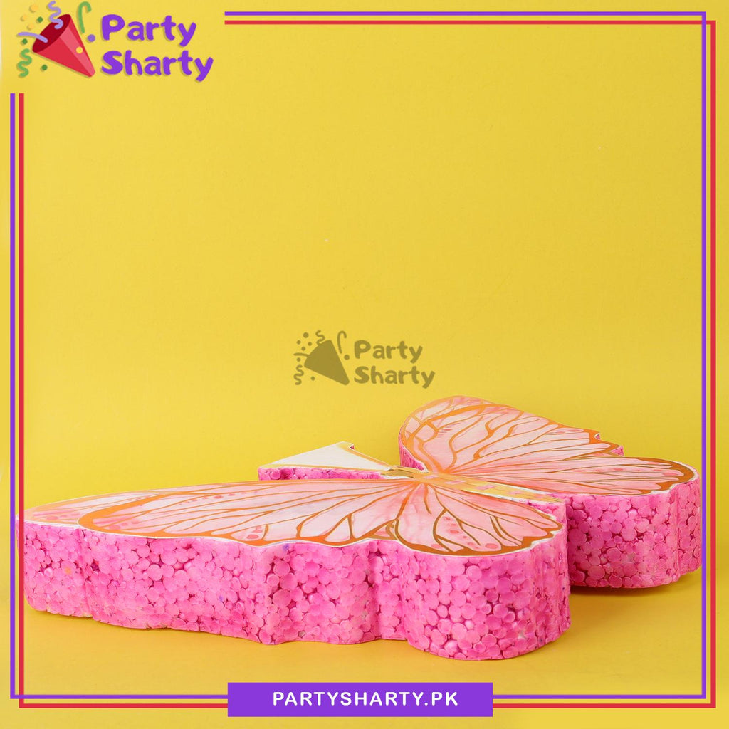 Pink Butterfly Thermocol Standee For Butterfly Theme Based Birthday Ce ...