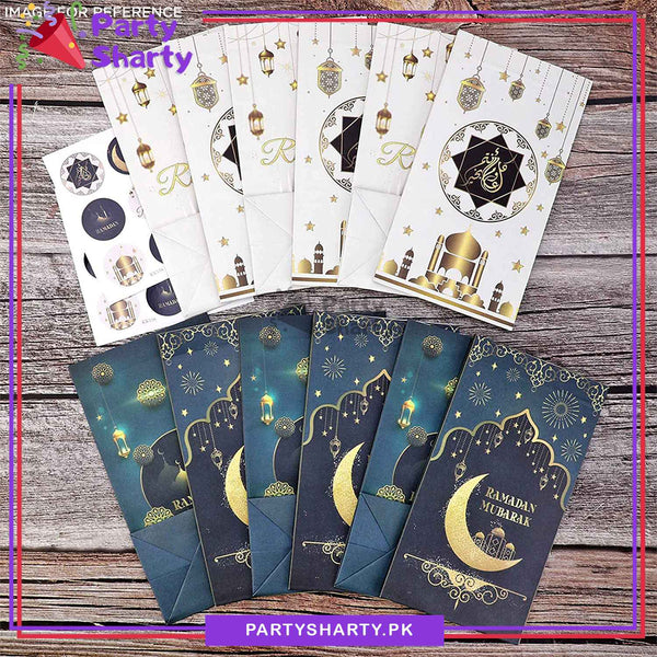 6pcs / Set Ramadan Mubarak Treat / Goody Bags with Stickers, Ramadan P ...