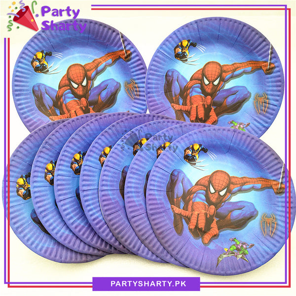 Spiderman Theme Party Disposable Paper Plates for Spider Man Theme Par ...