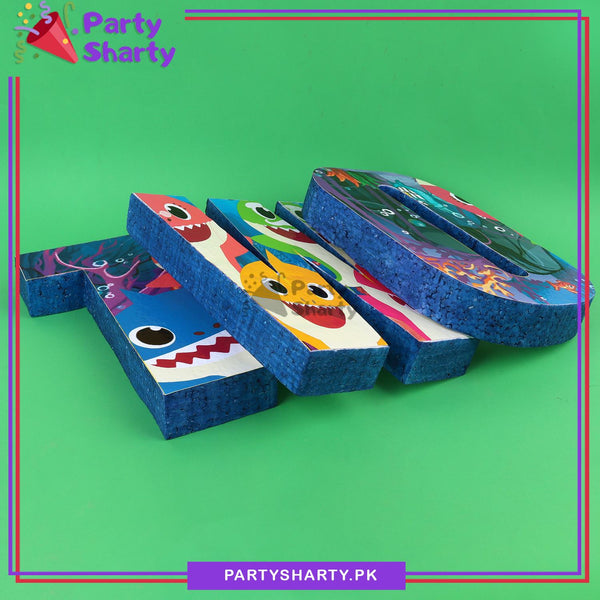 TWO Thermocol Standee For Baby Shark Theme Based Second Birthday Celeb ...