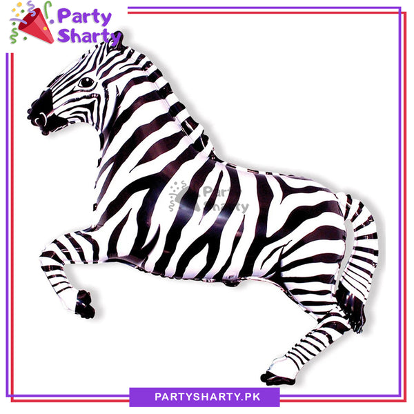 Jumbo Size Zebra Shaped Foil Balloons For Jungle / Safari / Wild One T ...