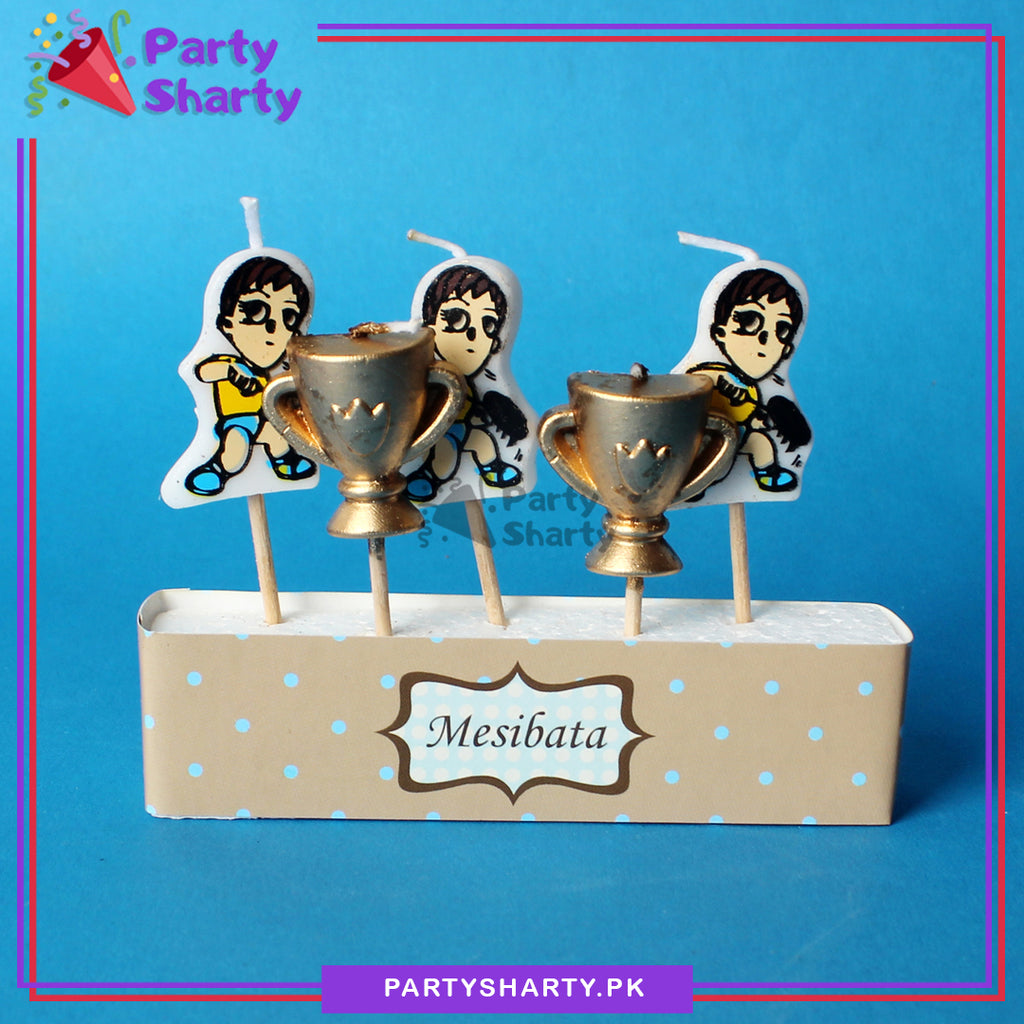 Sports Themed (Golden) Trophy Shaped Candles For Foot Ball Theme Decor ...