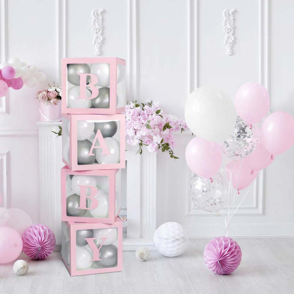 Pink BABY Box, DIY Transparent Baby Boxes for First Birthday, Welcome ...
